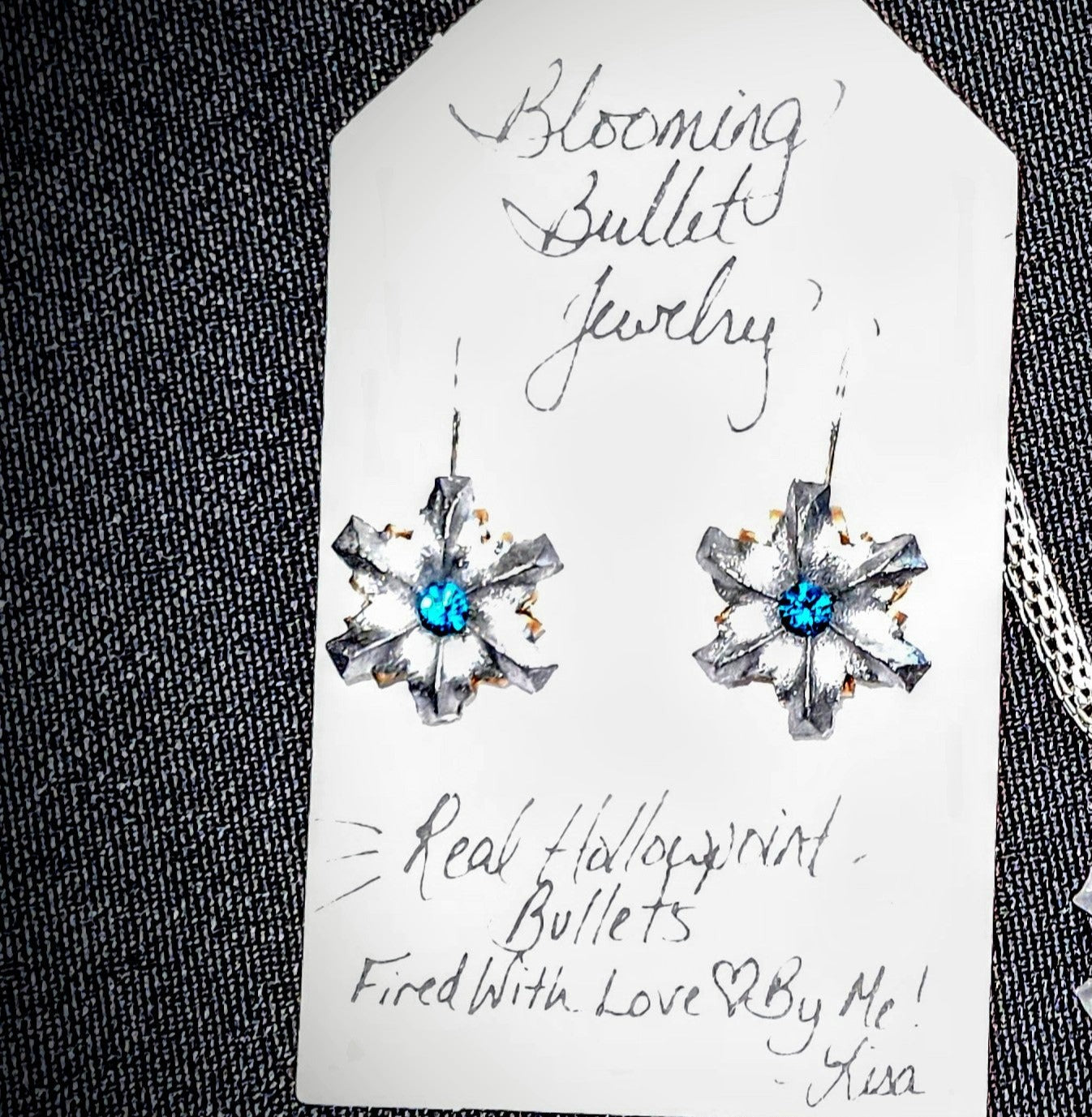 Blooming Bullet Earrings - Aqua Blue – American Pride Trading